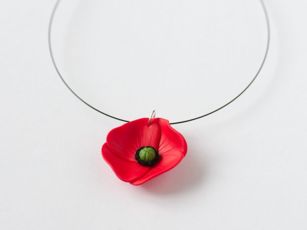 Collier coquelicot - L'Atelier Lyonnais